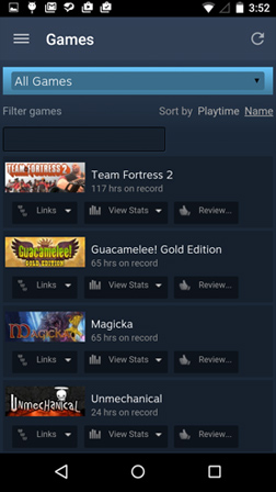 Steam for Mobile Devices